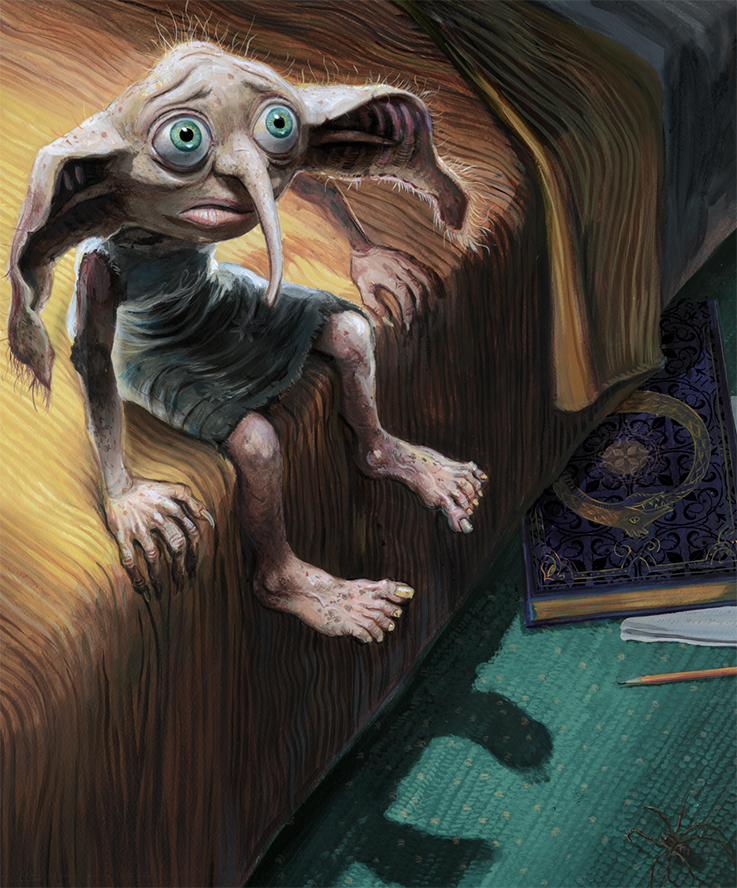 Dobby on Harry’s Bed – creepy scrawlers ltd.